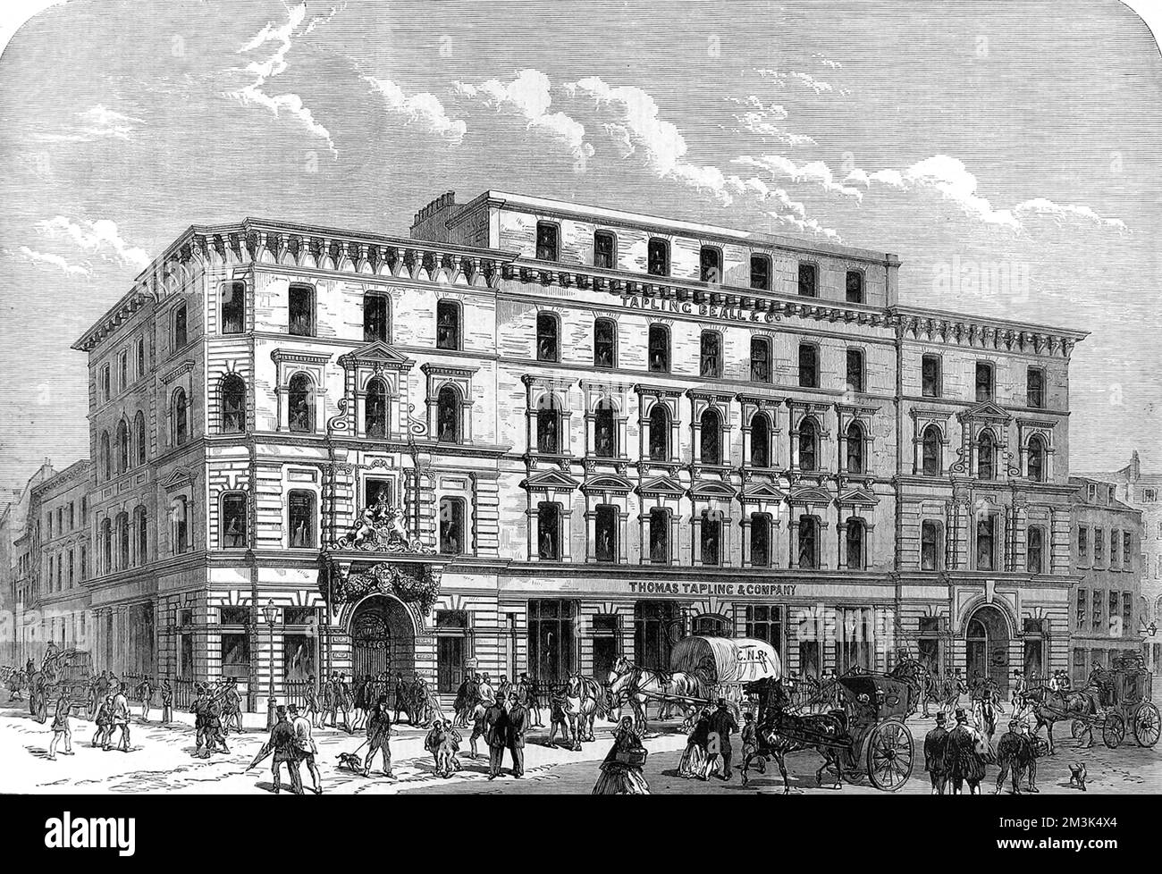 Thomas Tapling & Co. Warehouse, London 1867 Stock Photo - Alamy