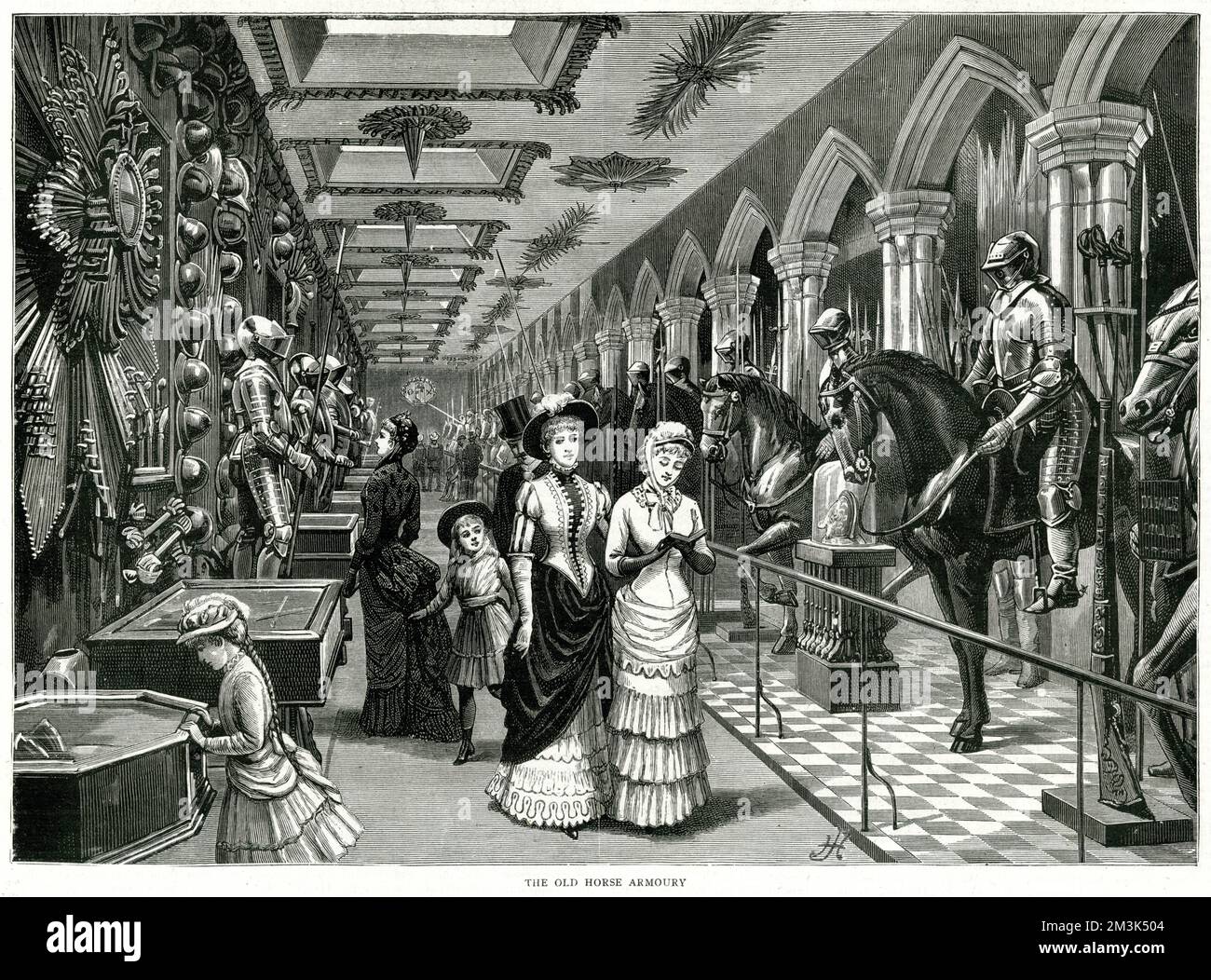 Old Horse Armoury, Tower of London 1885 Stock Photo - Alamy