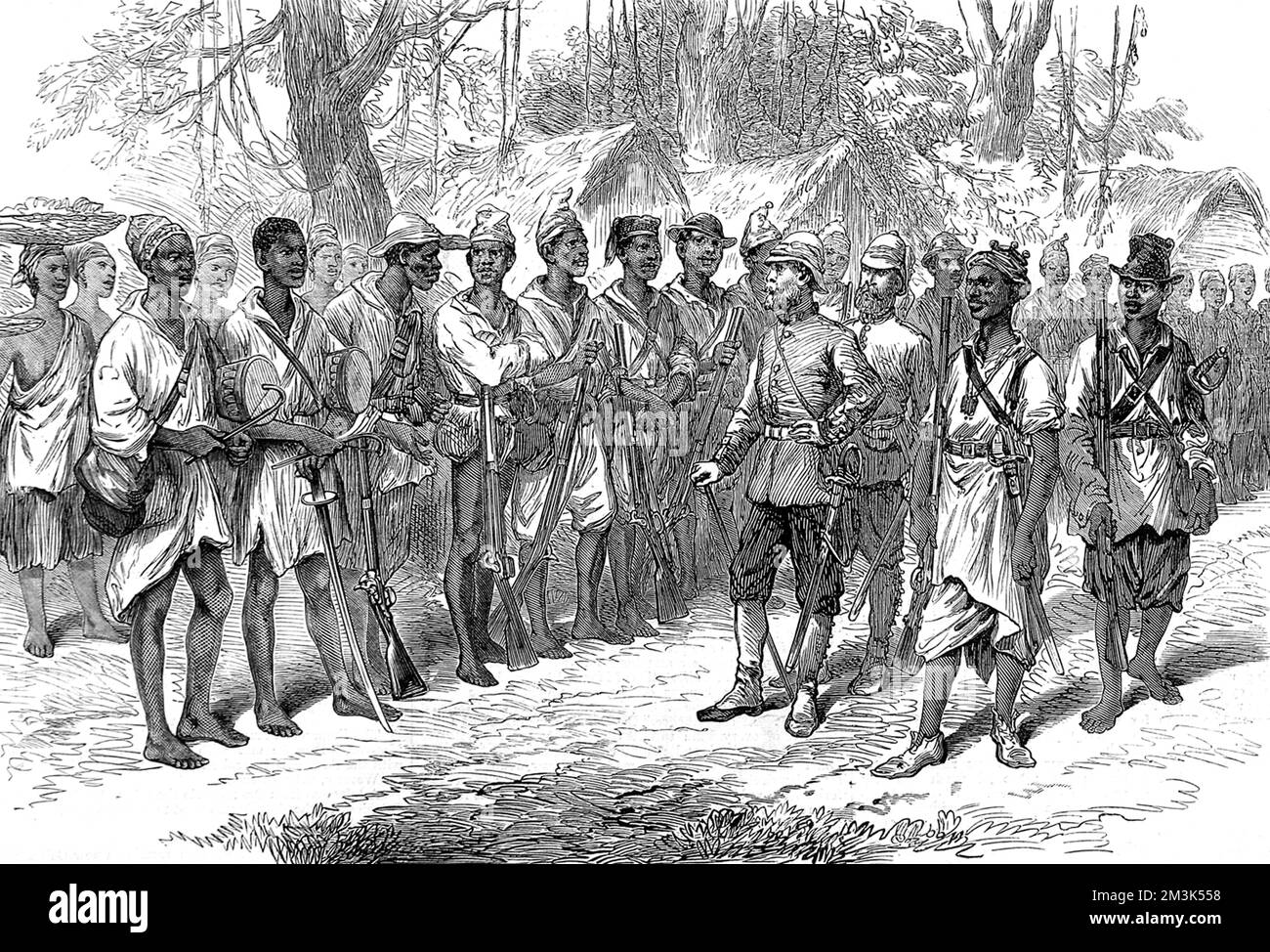 The Ashanti War (1873-74) - Inspecting troops at Prahsu Stock Photo - Alamy