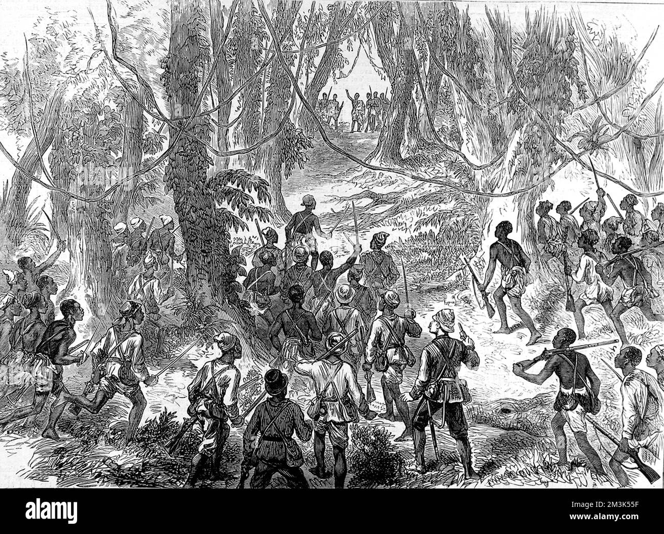The Ashanti War (1873-74) - Lord Gifford and scouts Stock Photo - Alamy