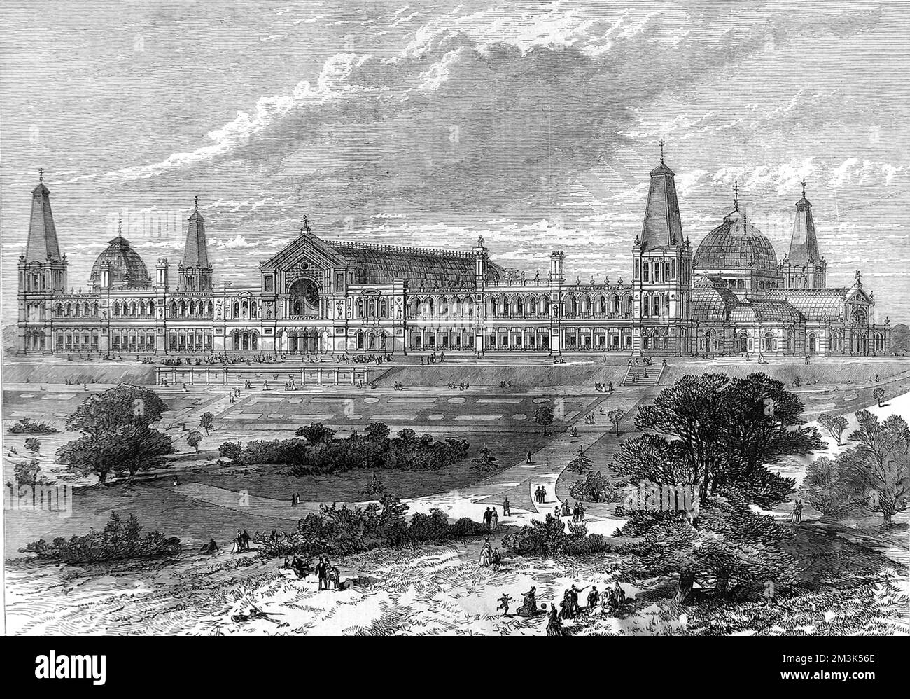 The Alexandra Palace, London 1875 Stock Photo - Alamy