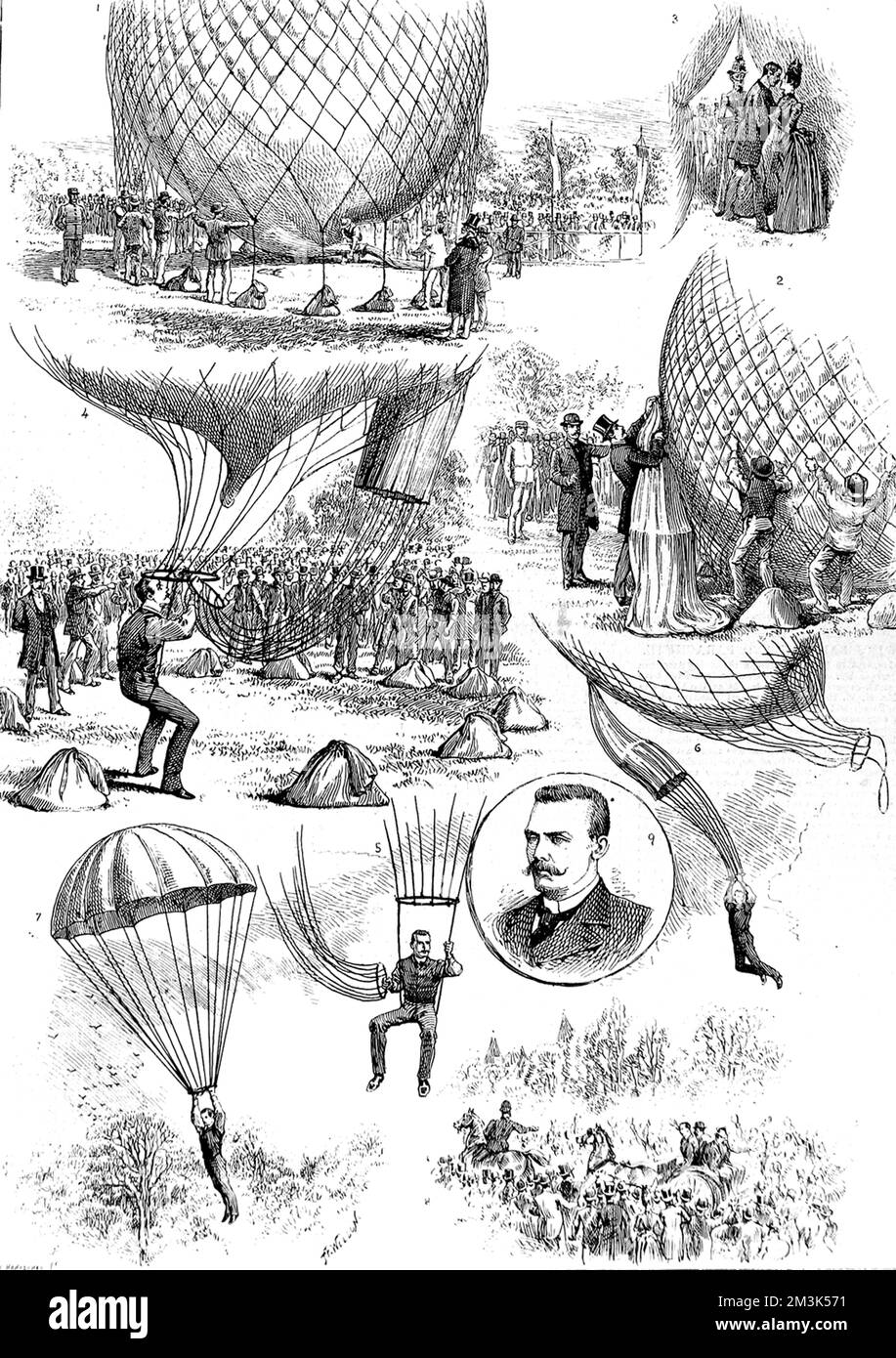 Historical parachuting Black and White Stock Photos & Images - Alamy