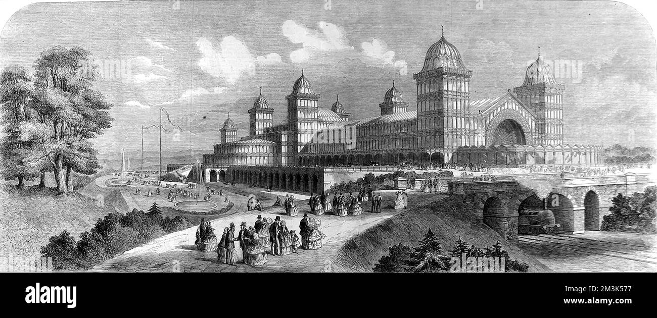 Design for the Alexandra Palace, London 1860 Stock Photo - Alamy