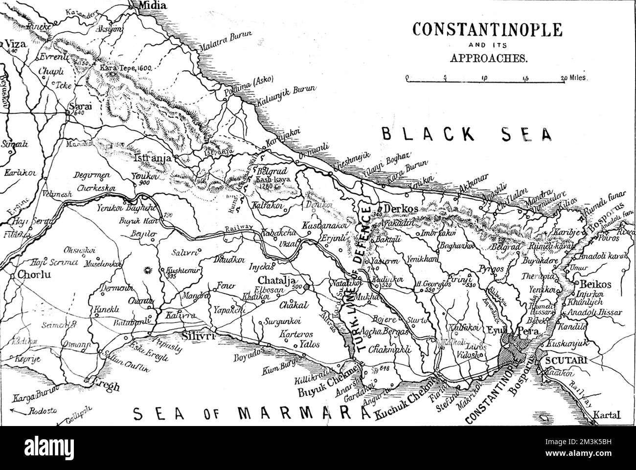 Map of Constantinople, Turkey, 1878 Stock Photo - Alamy