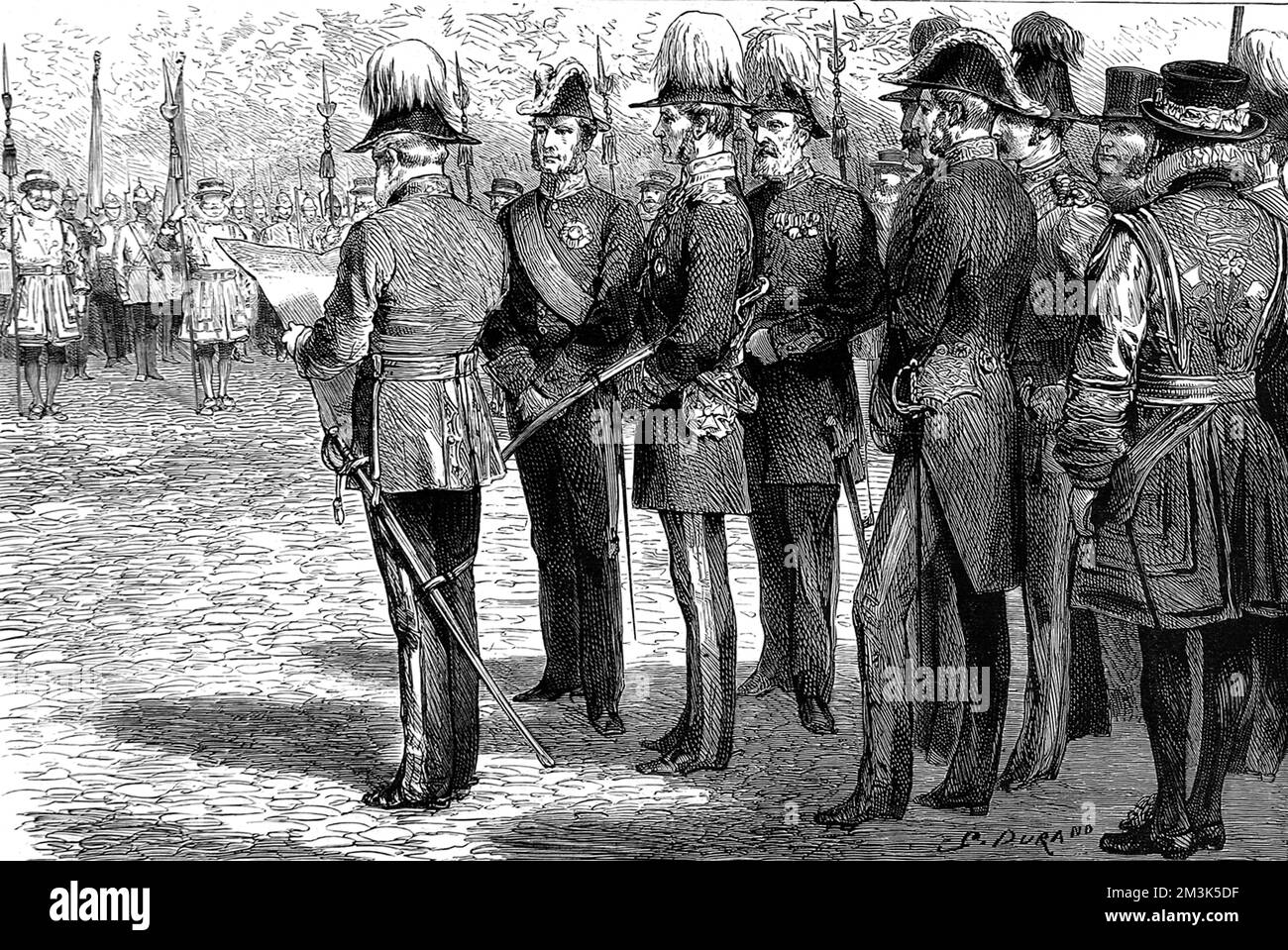 Official installation of Sir Richard Dacres, G.C.B. (centre), as ...