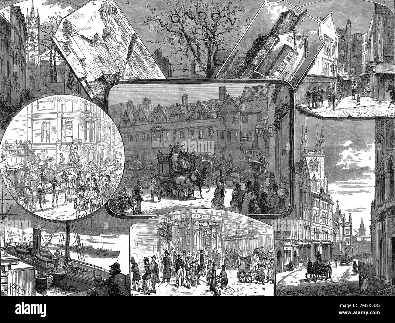 London Corners, 1881 Stock Photo - Alamy