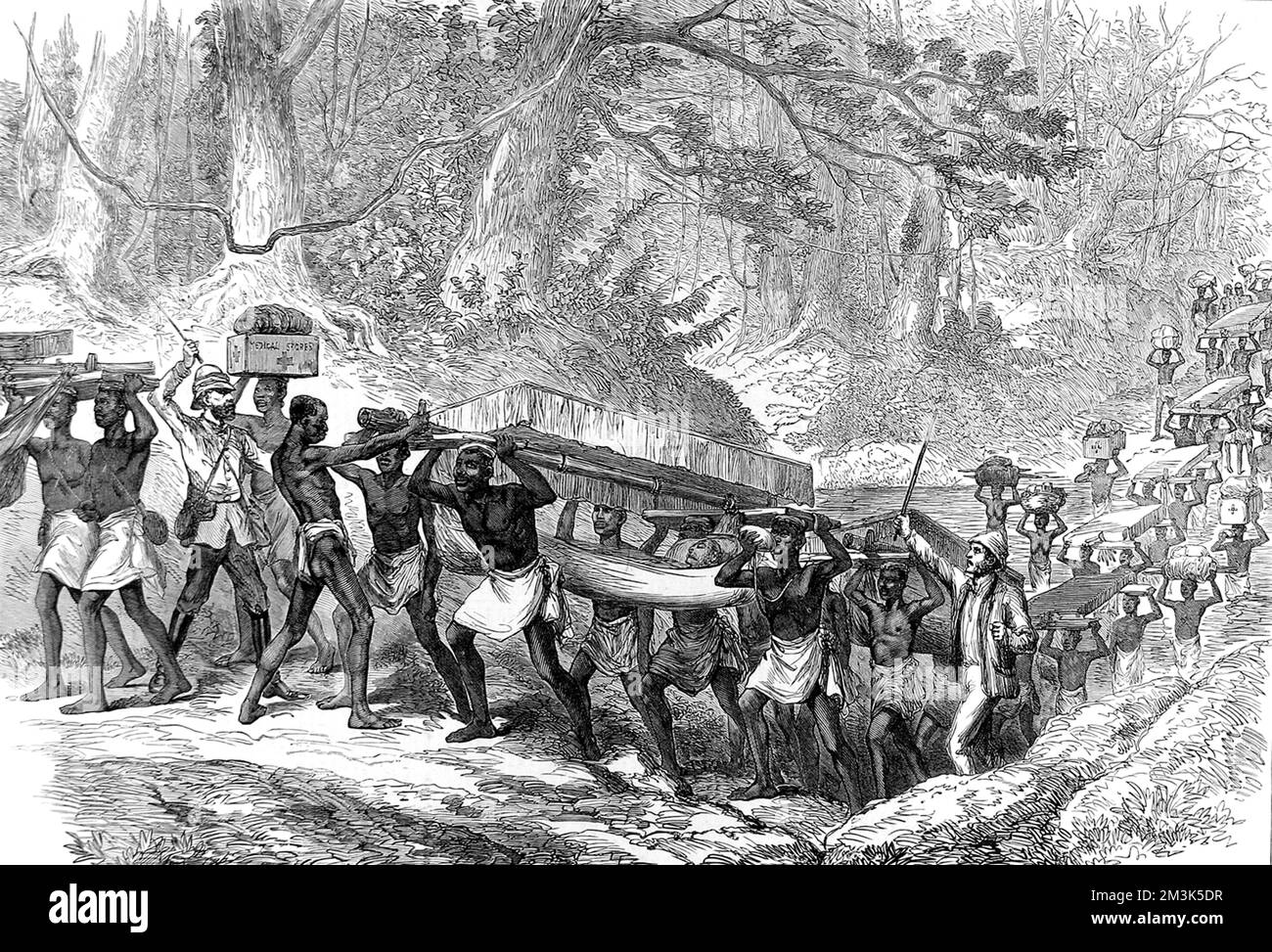 The Ashanti War (1873-74) - Convoy of sick and wounded Stock Photo - Alamy