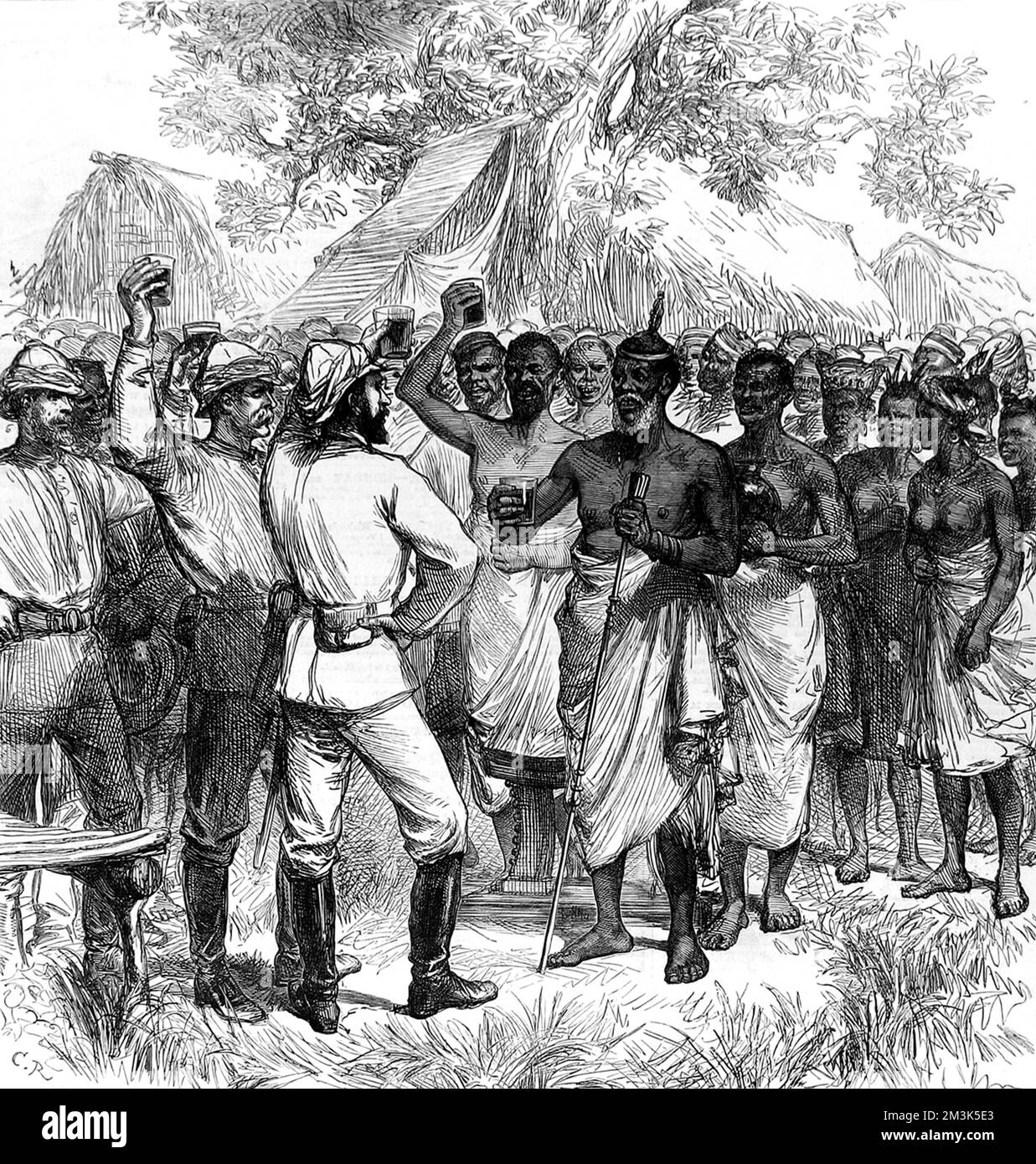 The Ashanti War (1873-74) - Special Artist and native chief Stock Photo ...