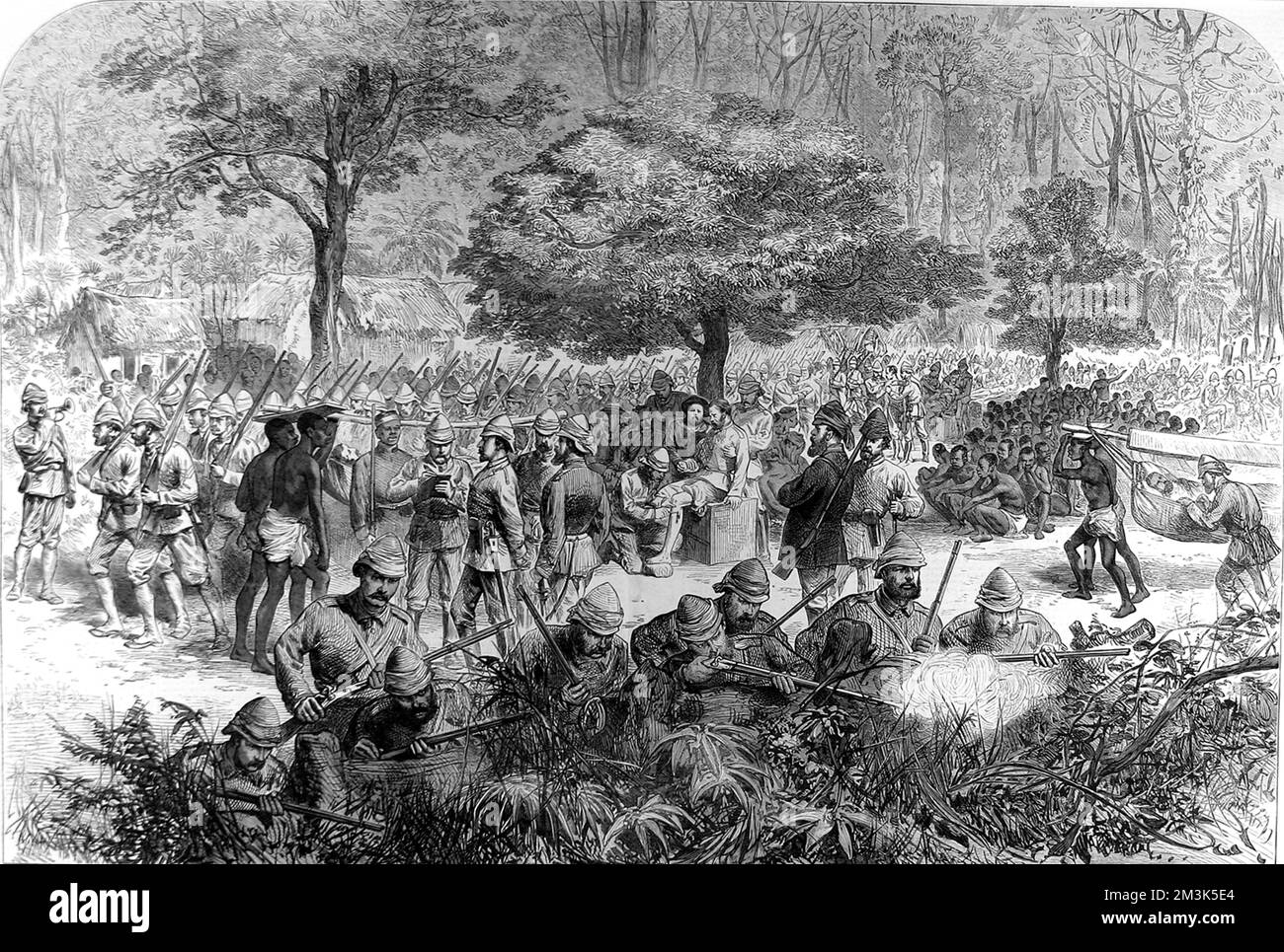 The Ashanti War (1873-74) - British headquarters at Amoaful Stock Photo ...