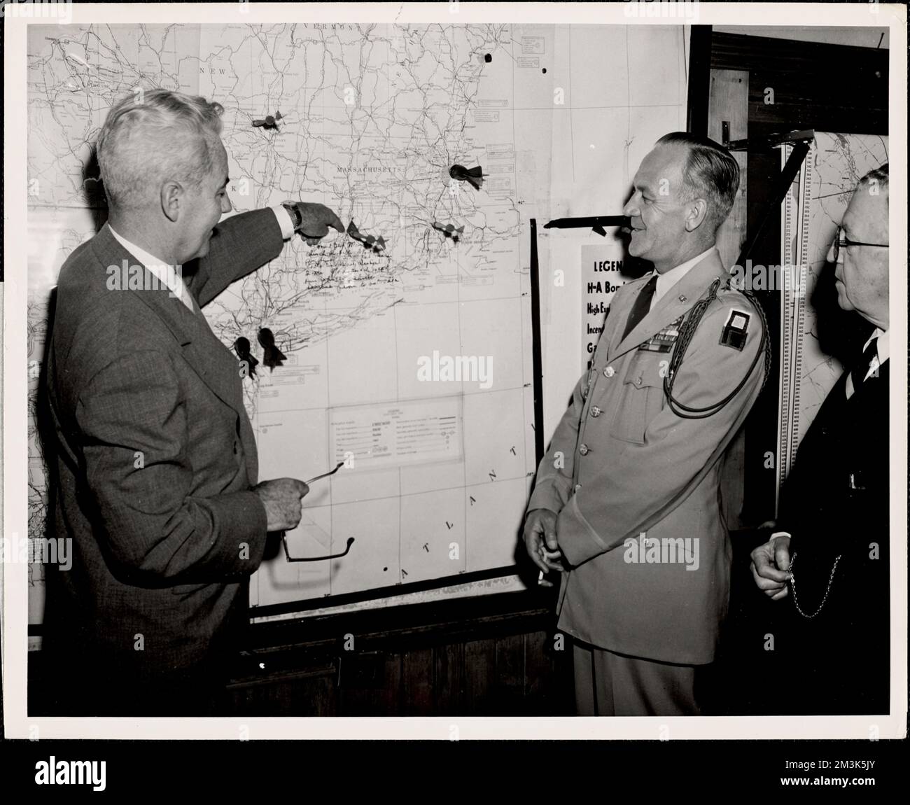 Operation 'Alert' 1954 , Maps, Civil defense. Records of the Office of ...