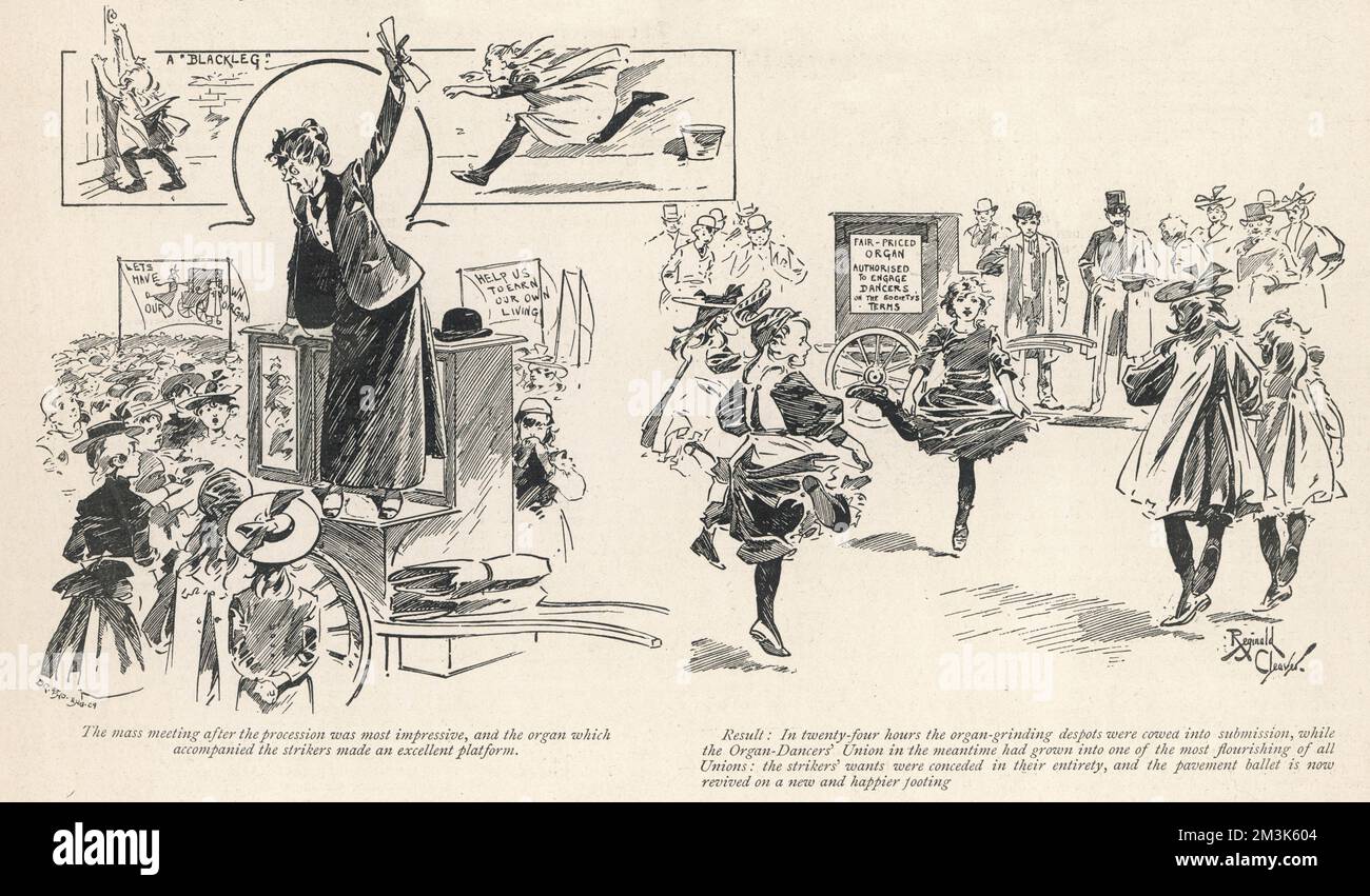 Children dancing to organ music 1894 Stock Photo - Alamy