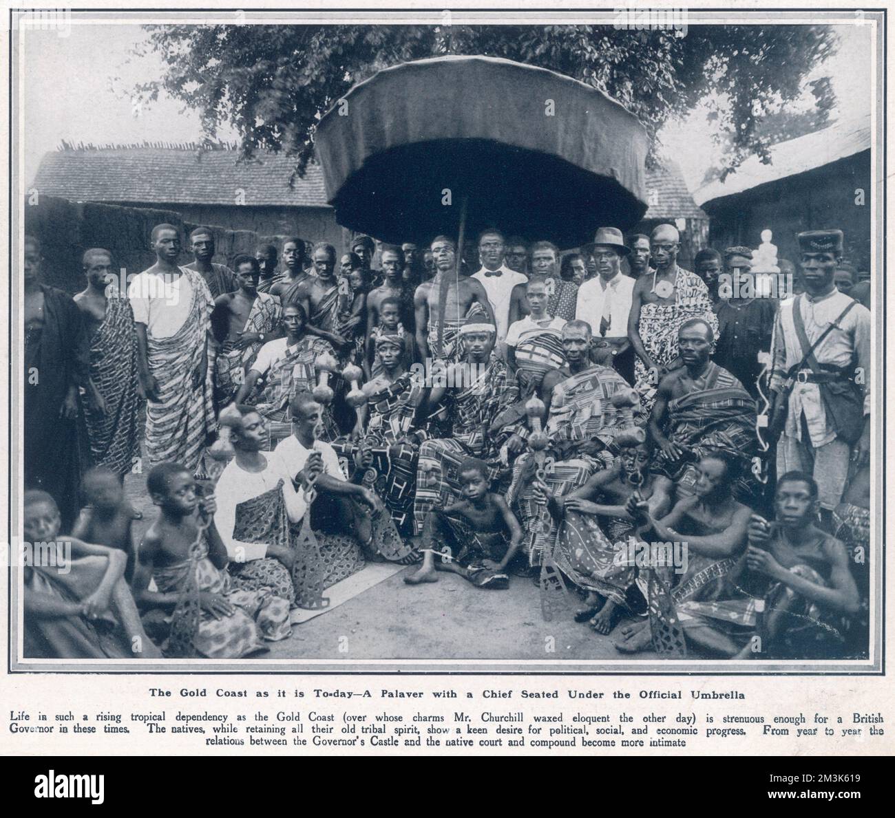 Gold Coast Chief and his retinue Stock Photo - Alamy