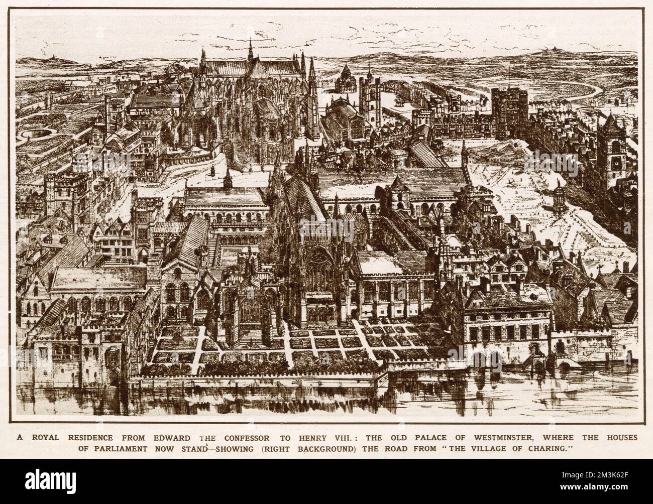 The Old Palace of Westminster, near London, 1600 Stock Photo - Alamy