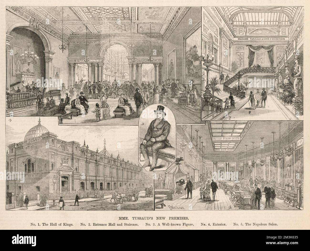 Views of Madame Tussaud's waxwork museum, London, 1884. These images ...