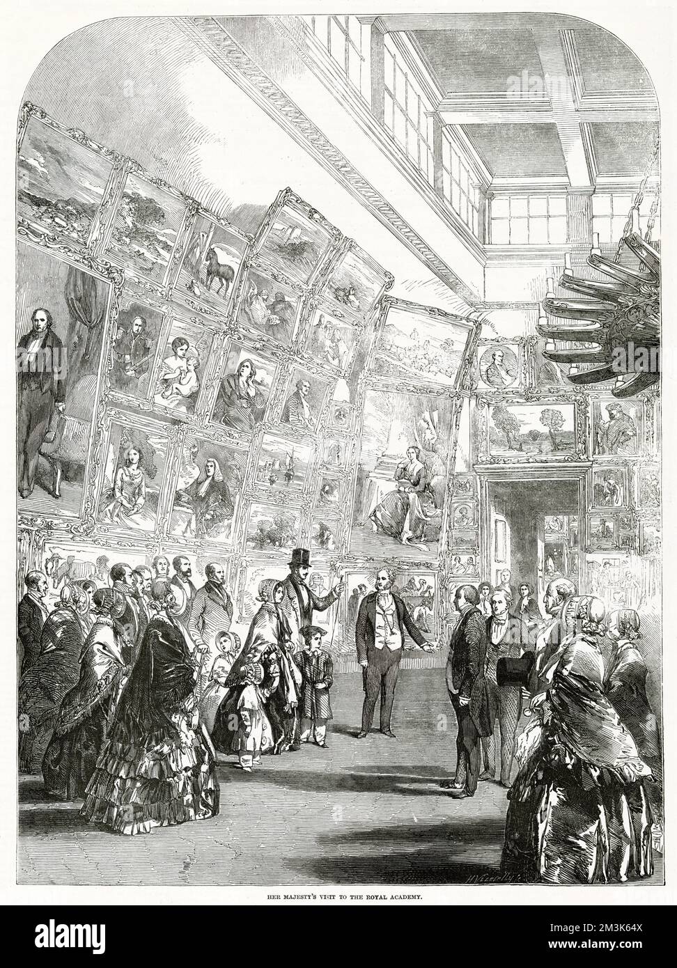 Queen Victoria Visiting the Royal Academy, London 1849 Stock Photo - Alamy