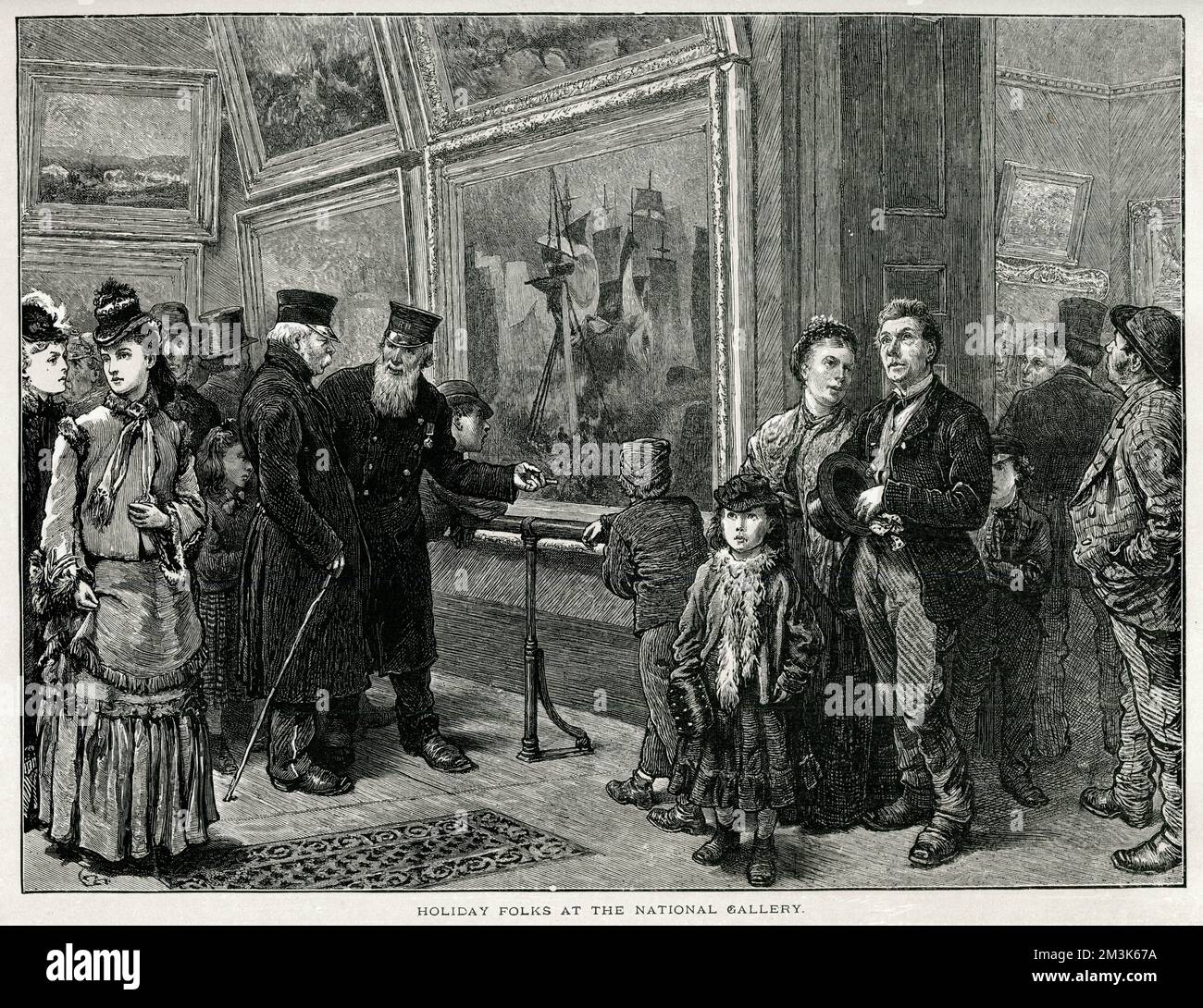Visitors to the National Gallery, London 1872 Stock Photo - Alamy