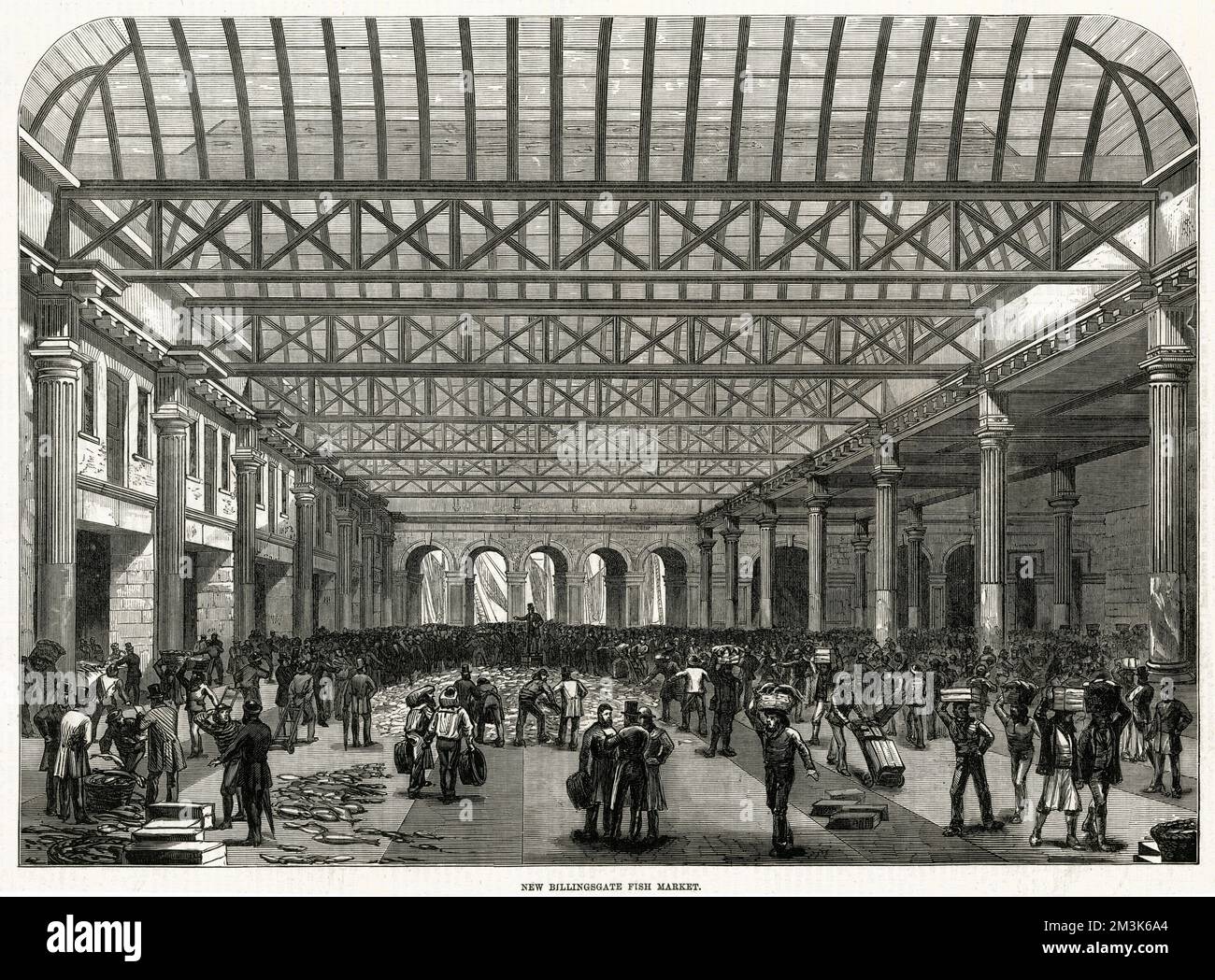 Billingsgate Fish Market, London 1876 Stock Photo - Alamy