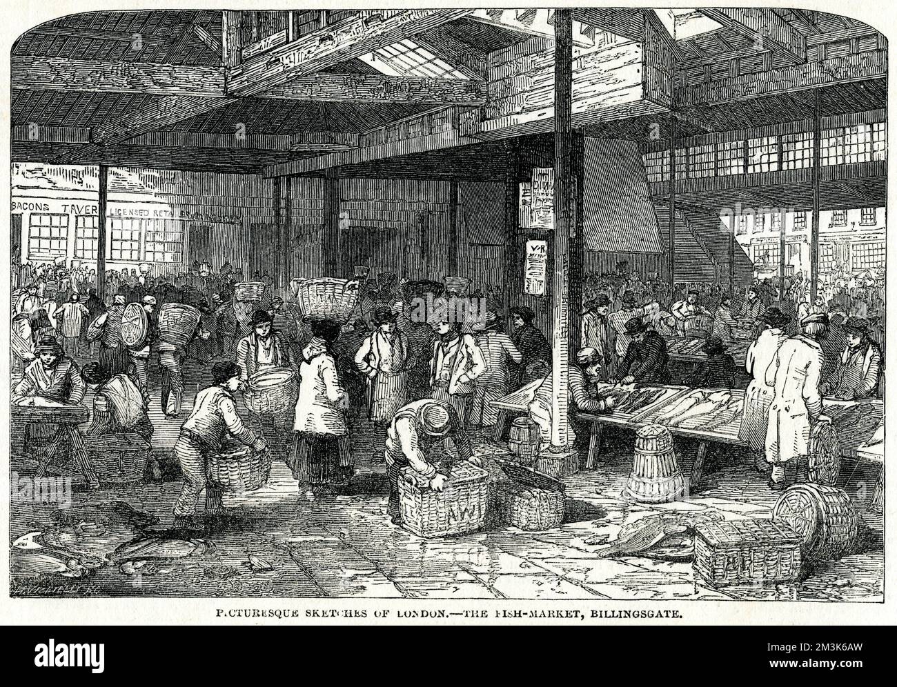 Billingsgate Fish Market, London 1849 Stock Photo - Alamy