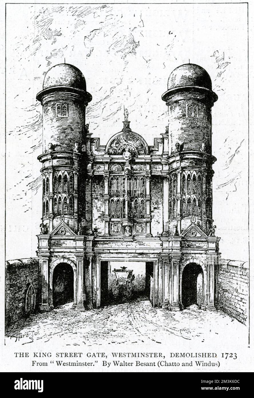 The King Street Gate, Westminster, London, in the early 18th century ...