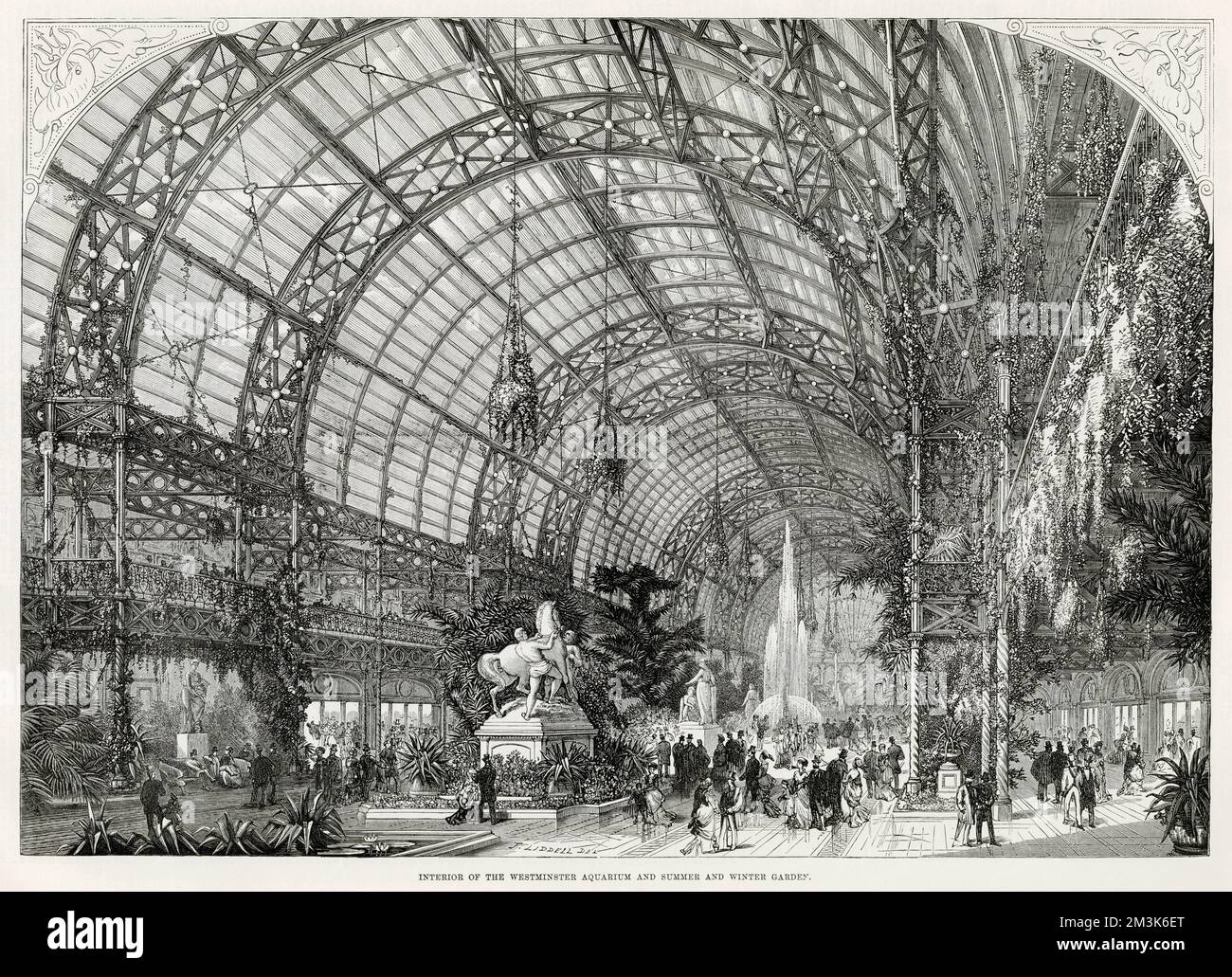 Westminster Aquarium and Winter Garden, London 1875 Stock Photo - Alamy