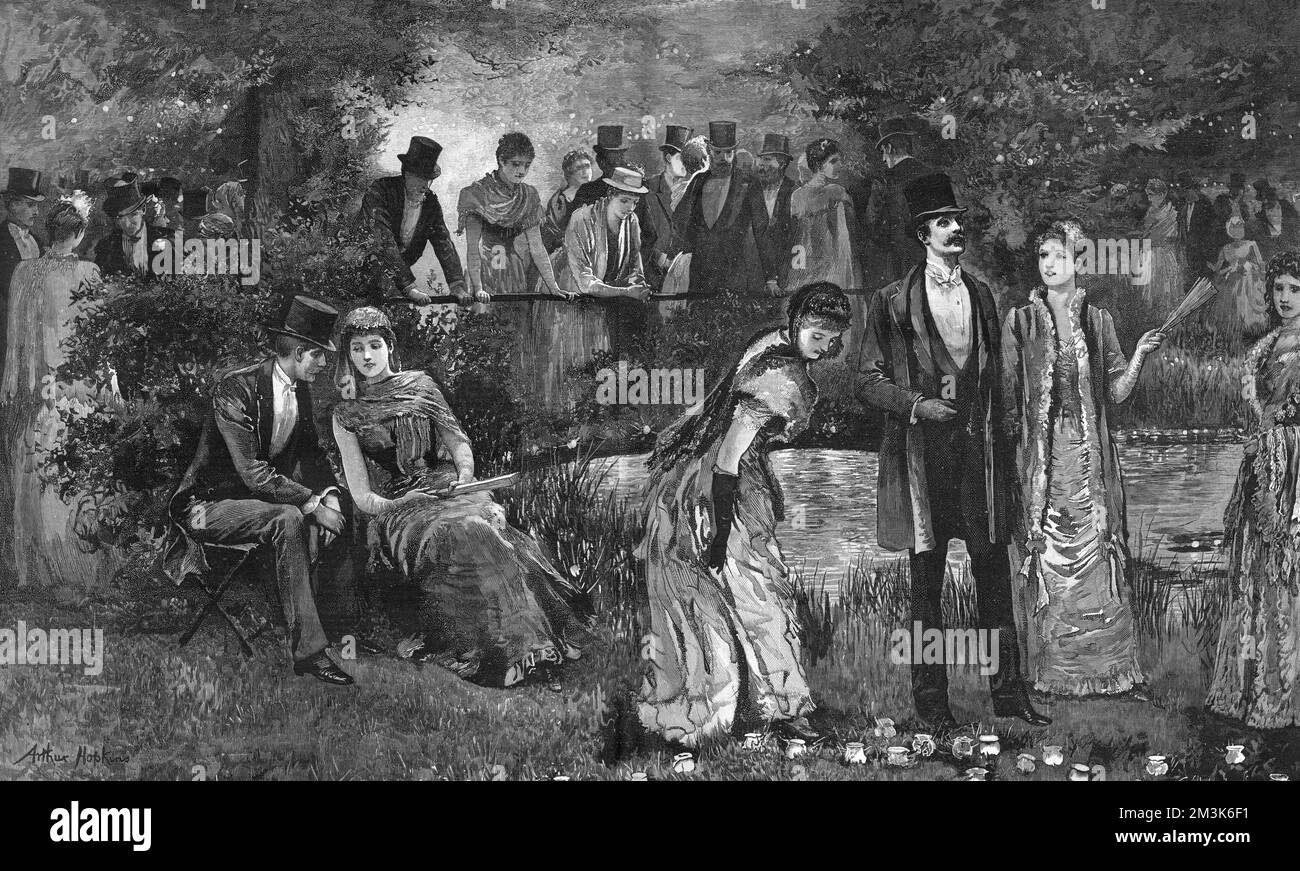An Evening Fete in Regent's Park, London, 1887 Stock Photo - Alamy