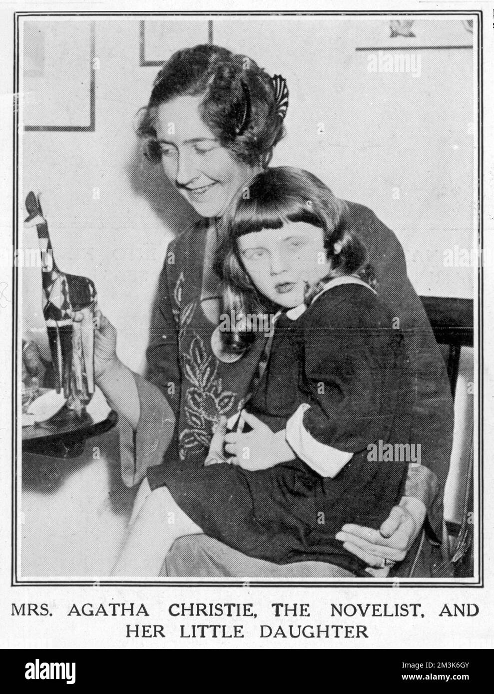 Agatha Christie (1890 - 1976), English novelist and playwright, with ...