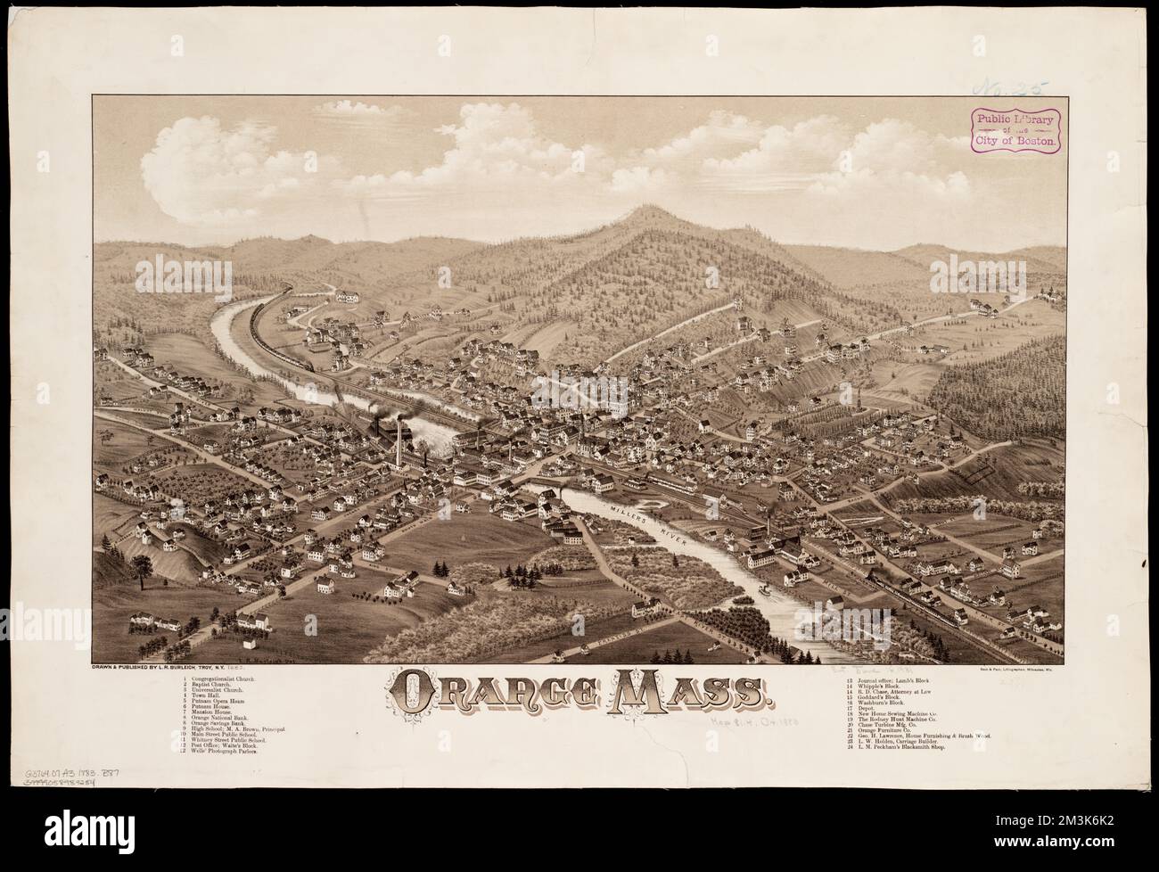 Orange, Mass , Orange Mass., Aerial views Norman B. Leventhal Map ...