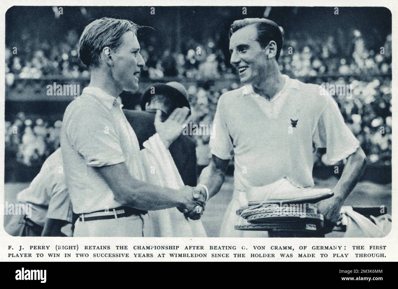 Fred Perry with Gottfried Von Cramm Stock Photo - Alamy