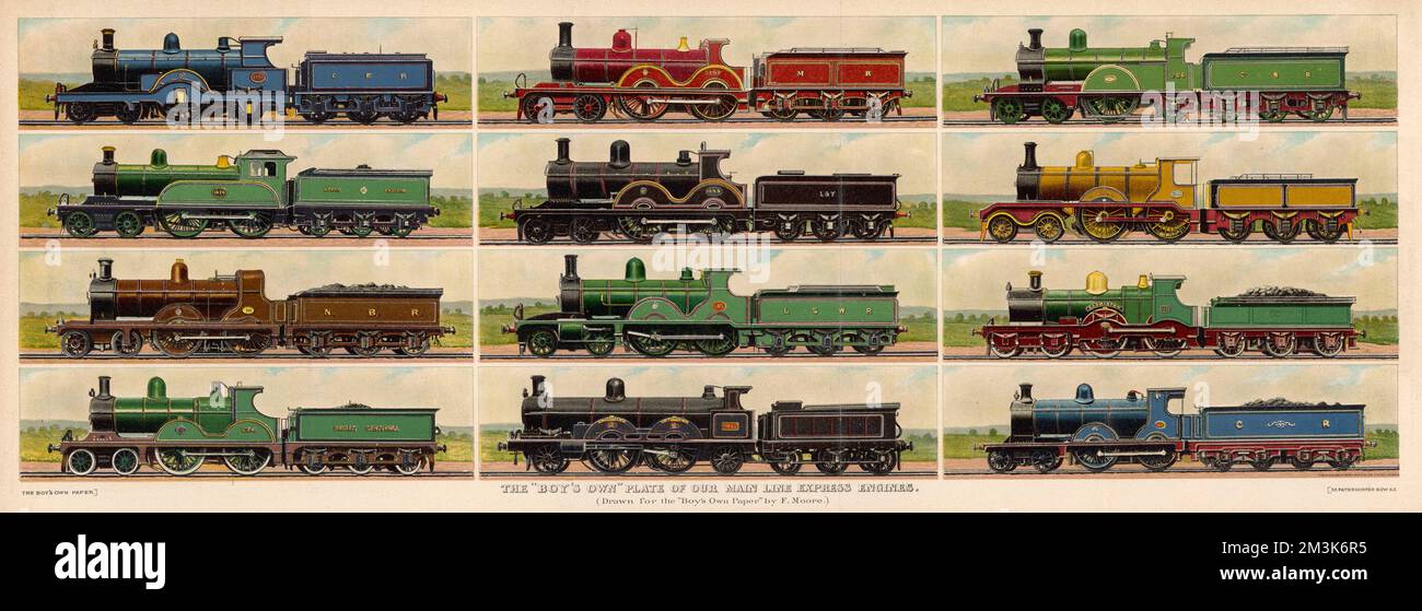 Main Line Express Engines Stock Photo - Alamy