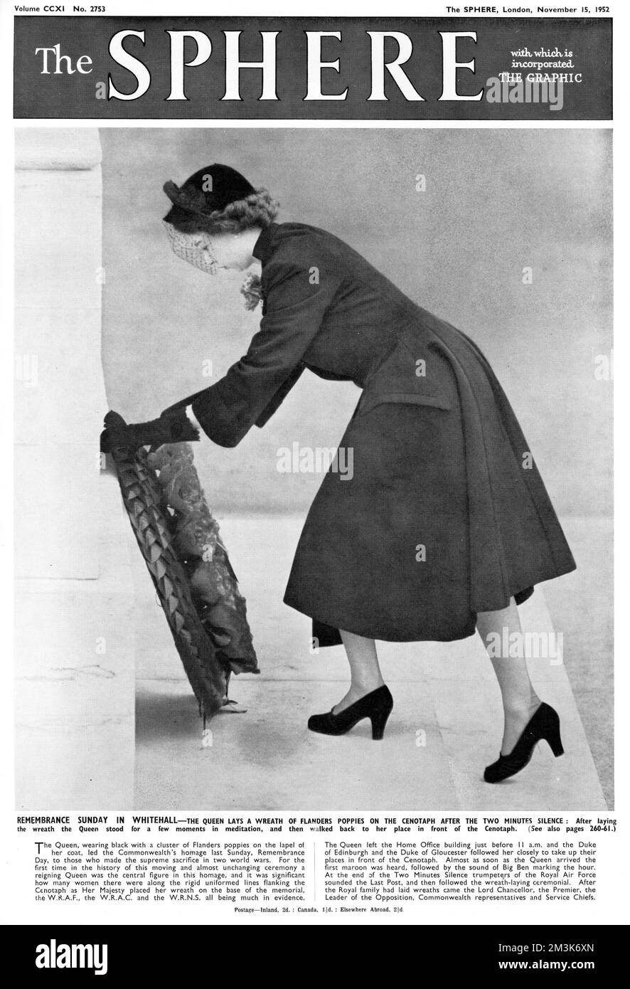 Queen elizabeth cenotaph 1952 hi-res stock photography and images - Alamy