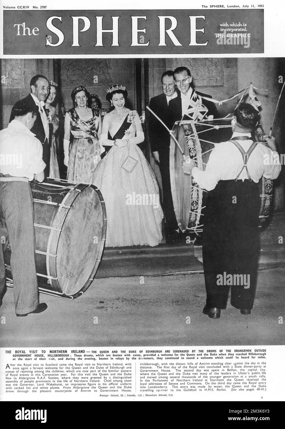 The Sphere front cover: Queen Elizabeth II Stock Photo - Alamy