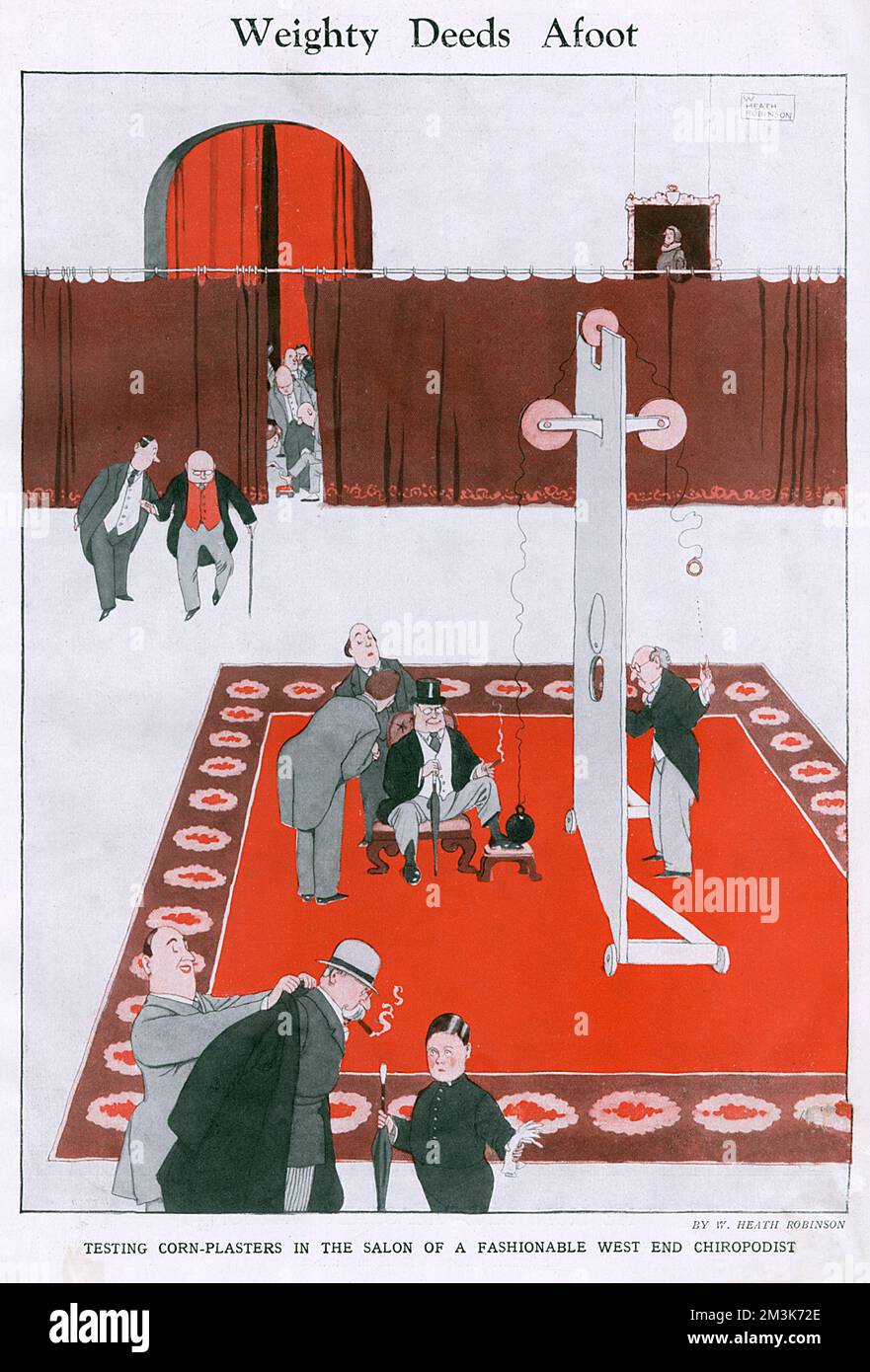 Weighty Deeds Afoot by William Heath Robinson Stock Photo - Alamy