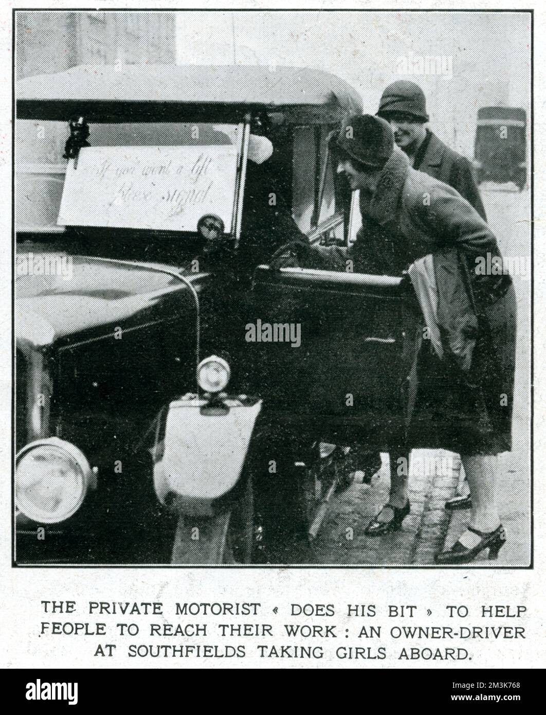 The General Strike - hitching a lift Stock Photo - Alamy