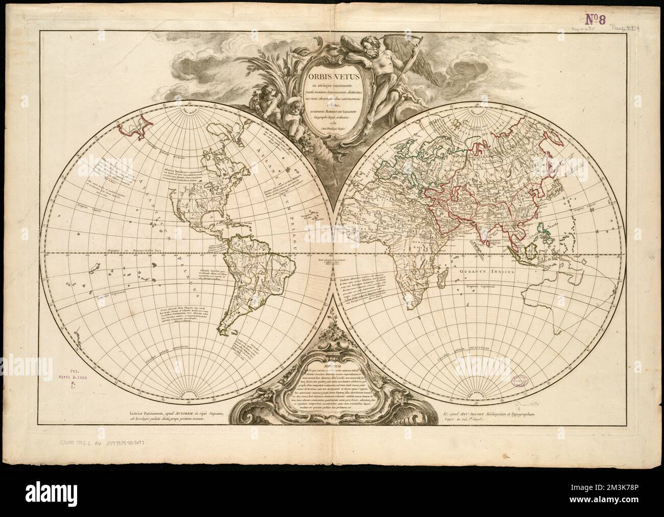 Orbis vetus in utrâque continente juxtà mentem Sansonianam distinctus ...