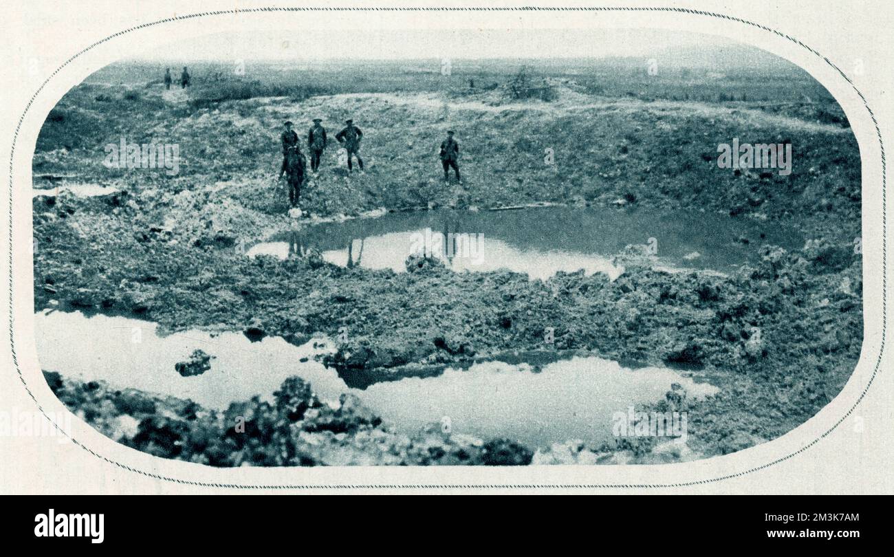 Results of British mines and guns on the Somme Stock Photo - Alamy