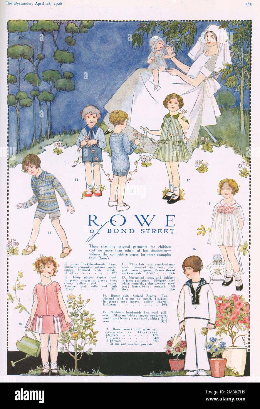Rowe children's fashion advertisement Stock Photo - Alamy