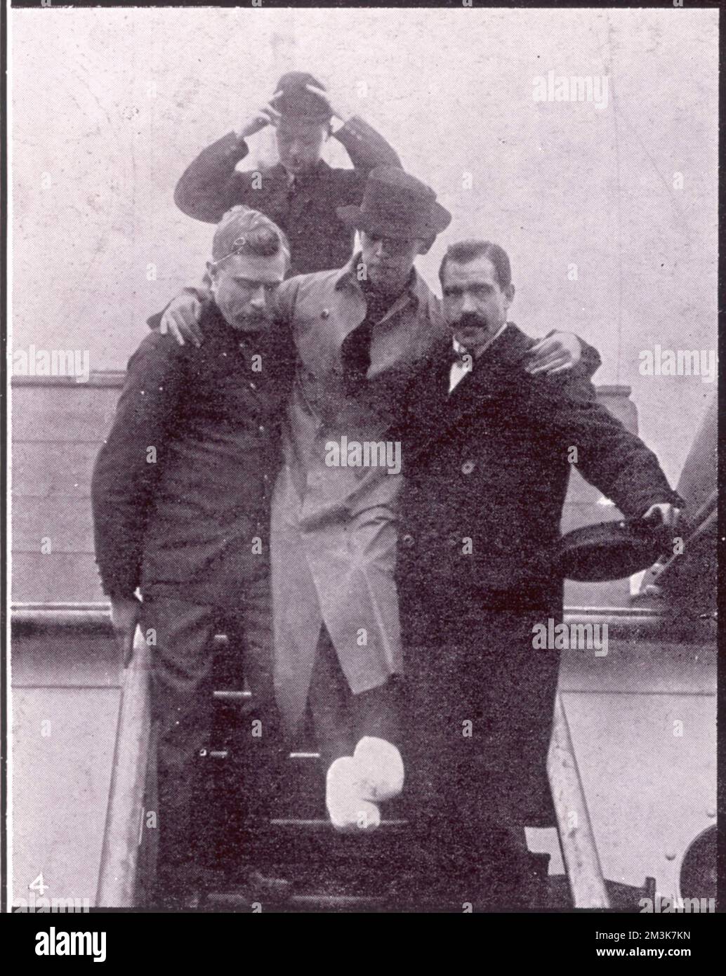 Carried ashore with his feet crushed and frost bitten, injuries caused ...