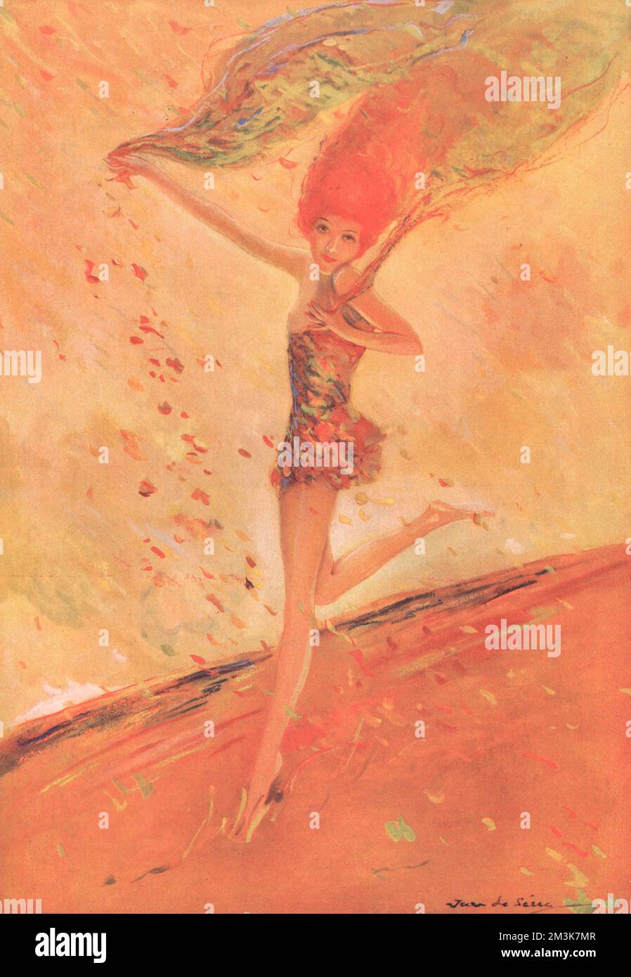 The Arrival Of Miss Autumn, by Juan de Sirra Stock Photo - Alamy