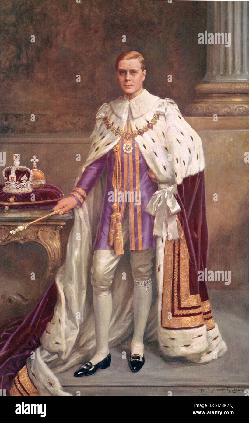 King Edward VIII in his coronation robes Stock Photo - Alamy