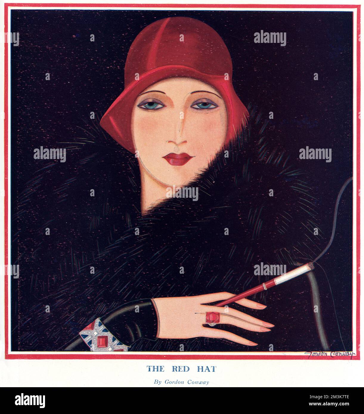 The Red Hat, by Gordon Conway Stock Photo - Alamy