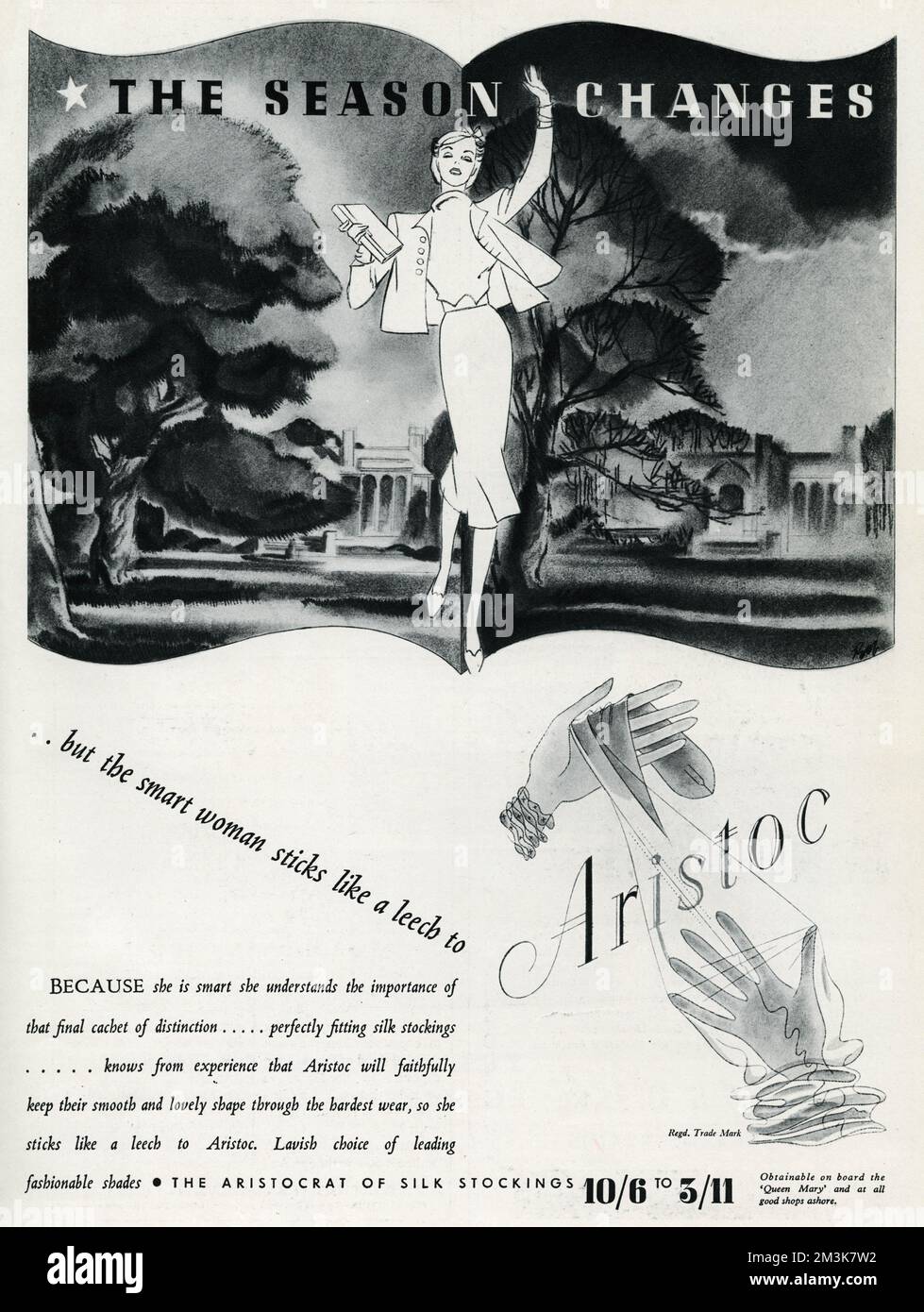 Advert for Aristoc stockings 1937 Stock Photo - Alamy