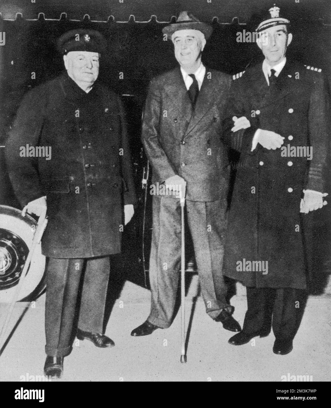Winston Churchill and Franklin D. Roosevelt Stock Photo - Alamy