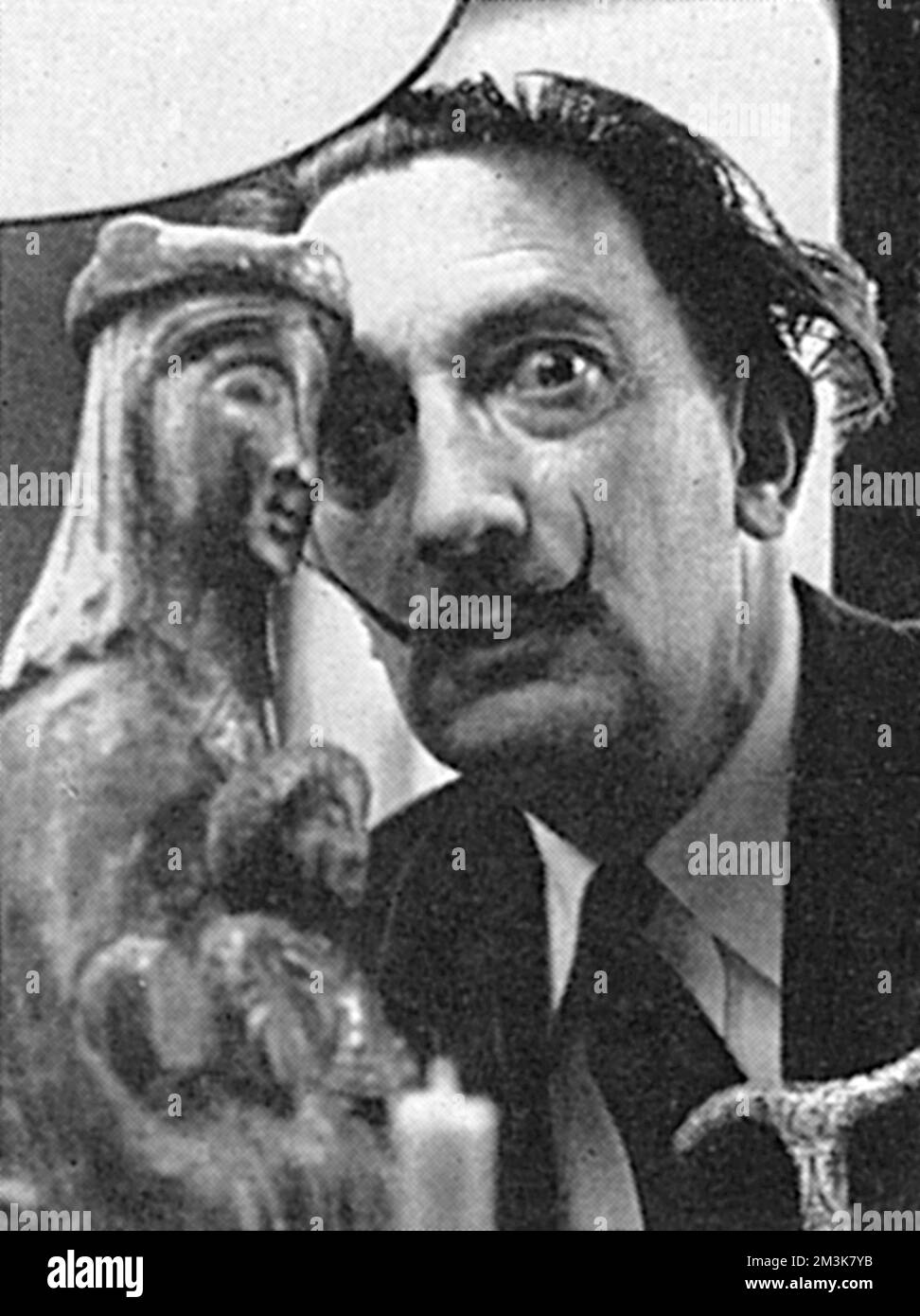 The surrealist artist, Salvador Dali (1904 - 1989), was photographed ...