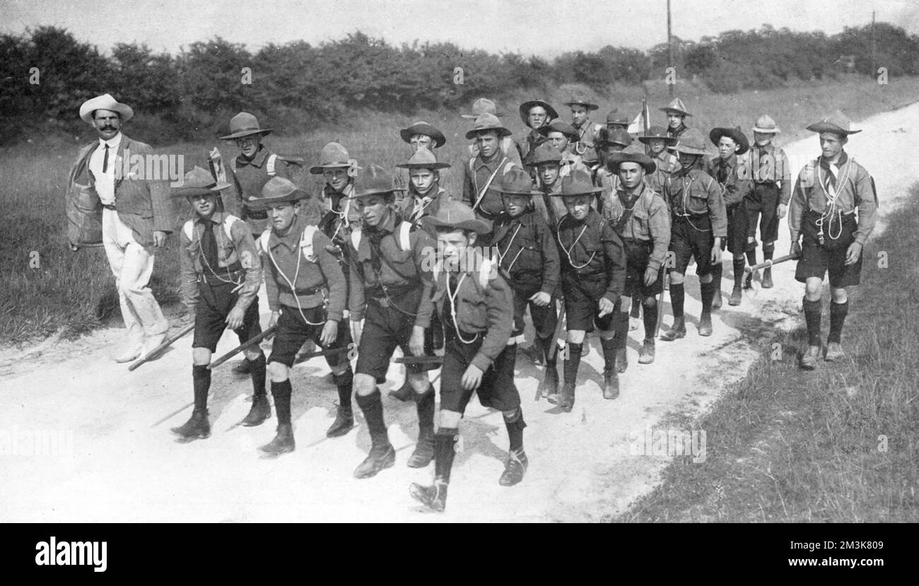 A patrol of boy scouts Stock Photo - Alamy