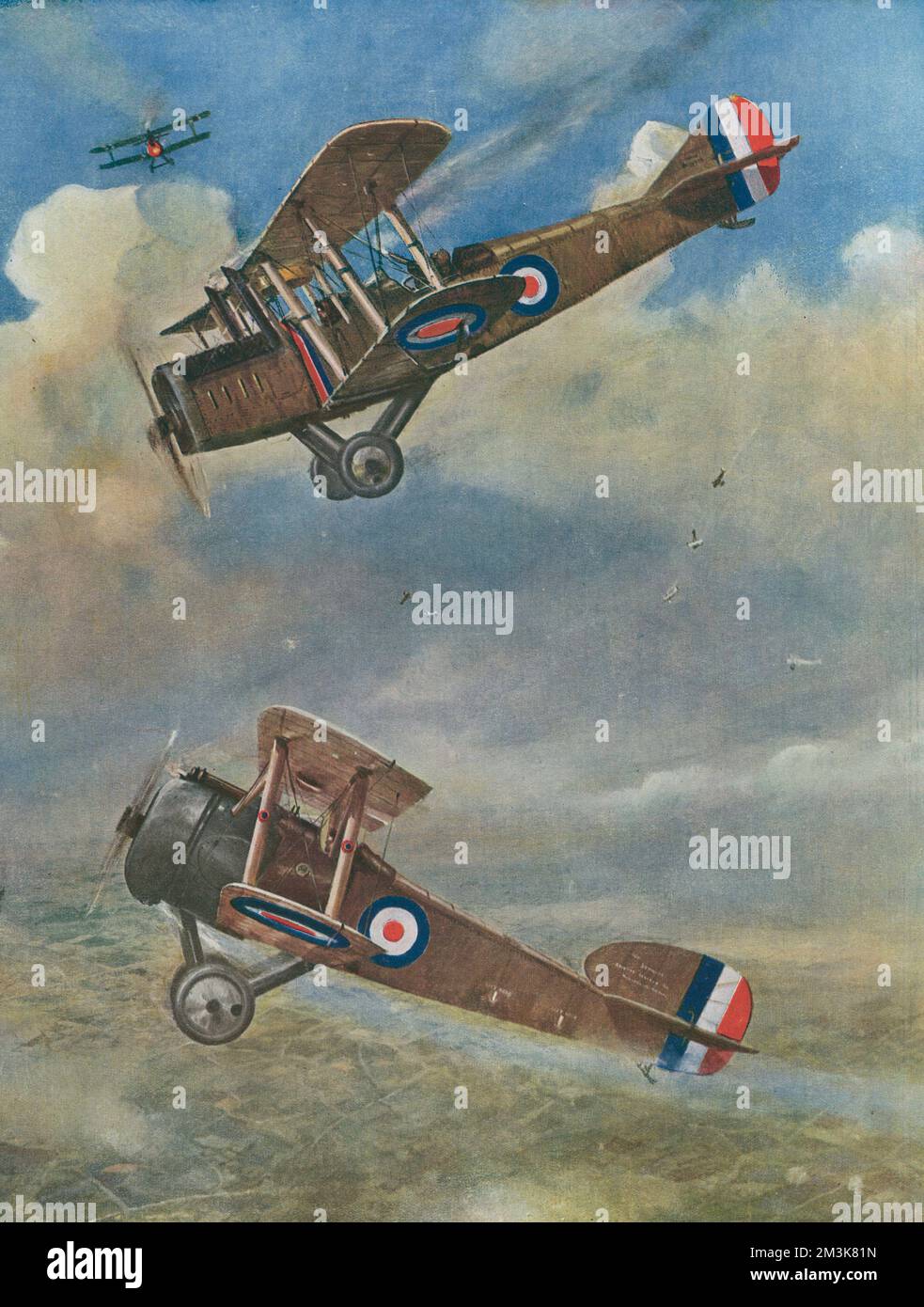 First world war air battle, by G. H. Davis Stock Photo - Alamy