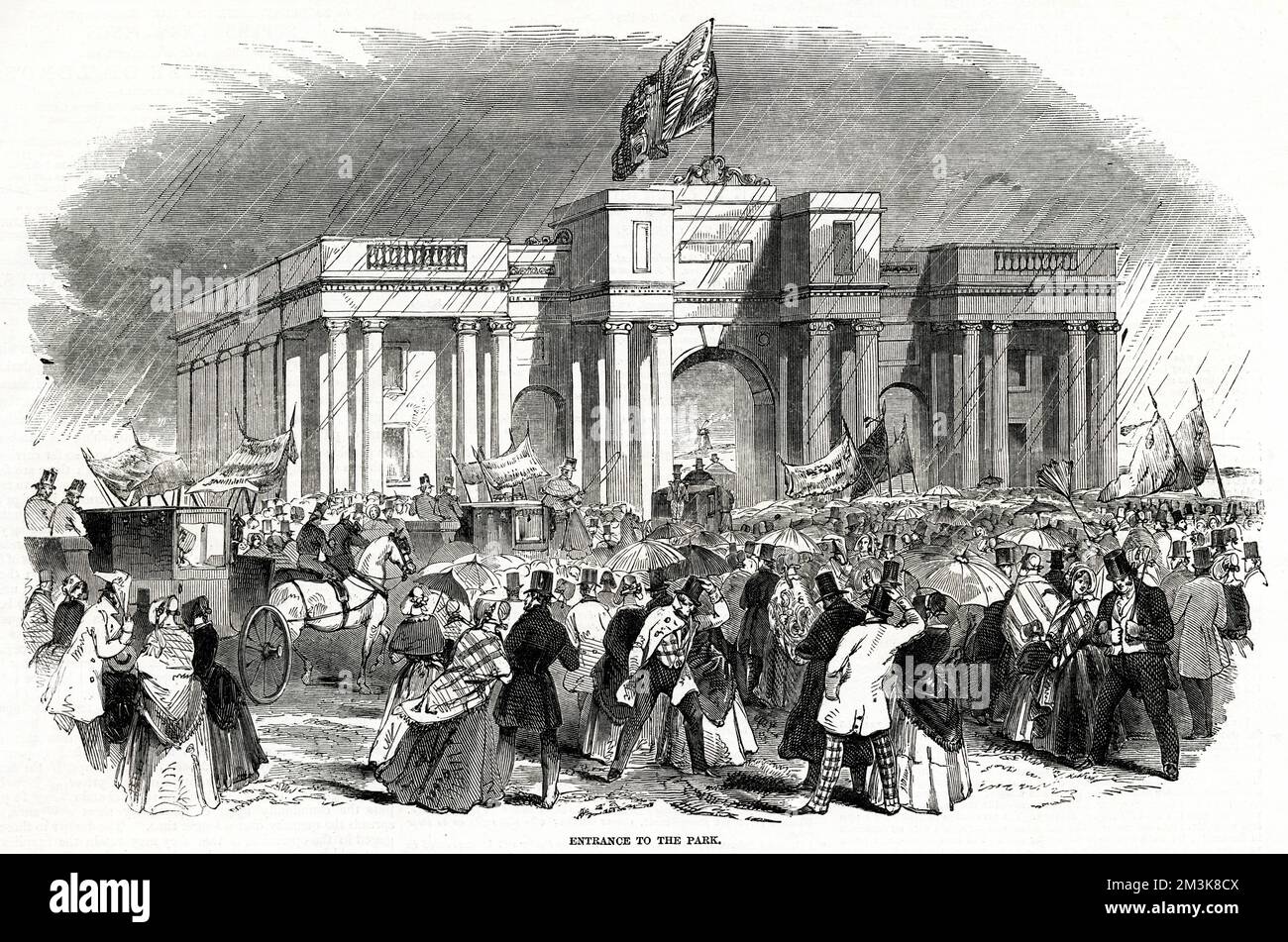 Entrance to Birkenhead Park 1847 Stock Photo - Alamy
