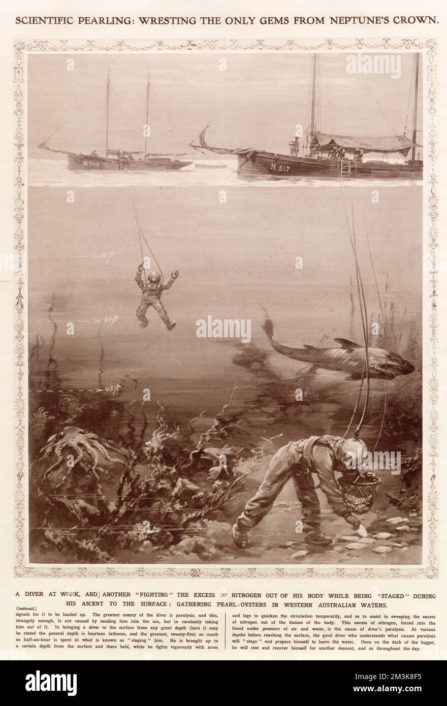 Scientific Pearling: Wrestling the only Gems from Neptune's Stock Photo ...