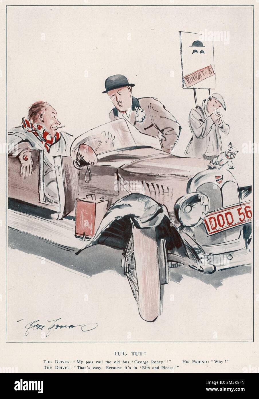 The Driver: 'My pals call the old bus 'George Robey'!' His Friend: 'Why ...