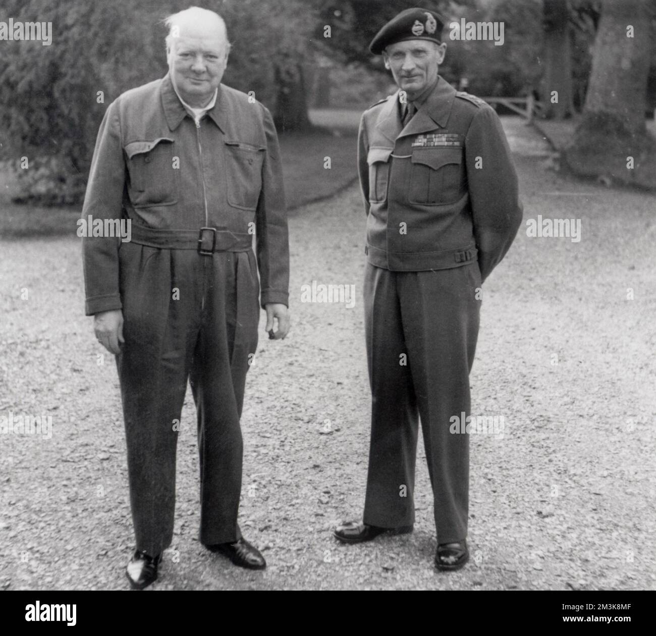 Field Marshall Montgomery and Winston Churchill Date: 01/05/1944 Stock ...