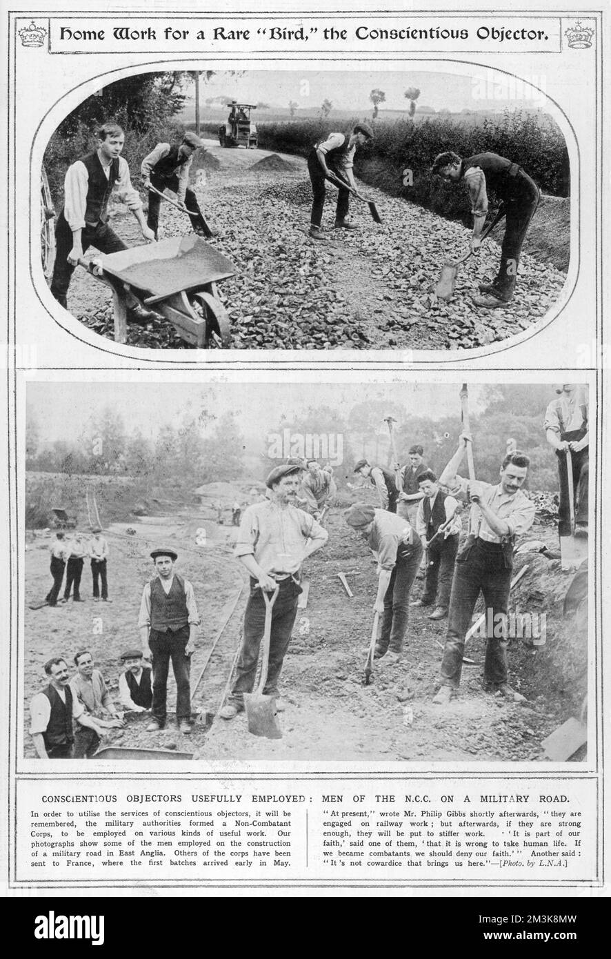 Conscientious objectors world war one Black and White Stock Photos ...